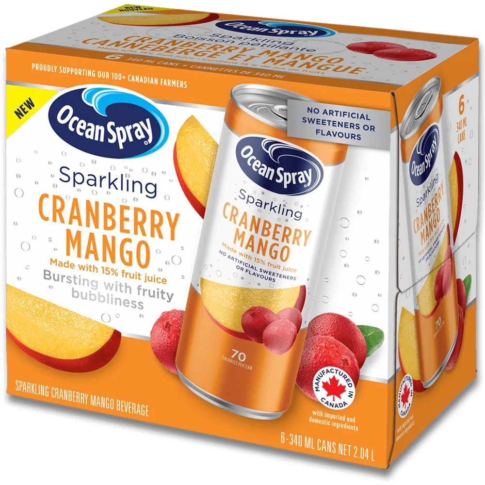 Ocean Spray Sparkling Cranberry and Mango | Ocean Spray®